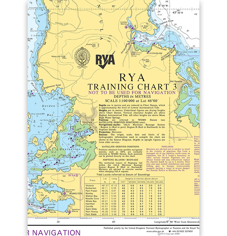RYA Training Chart 3 & 4 - Northern Hemisphere | Products